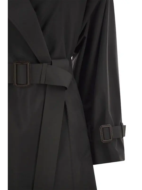 Max Mara Long Water-repellent Technical Trench Coat
