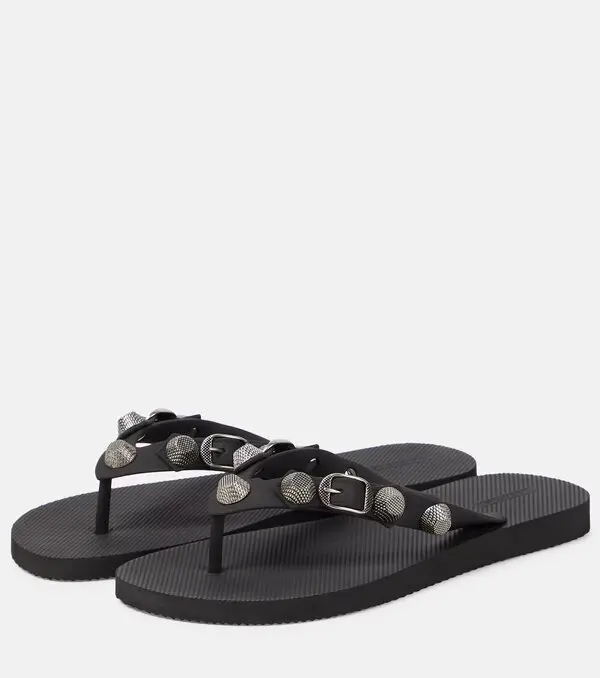 Balenciaga Cagole Embellished Thong Sandals