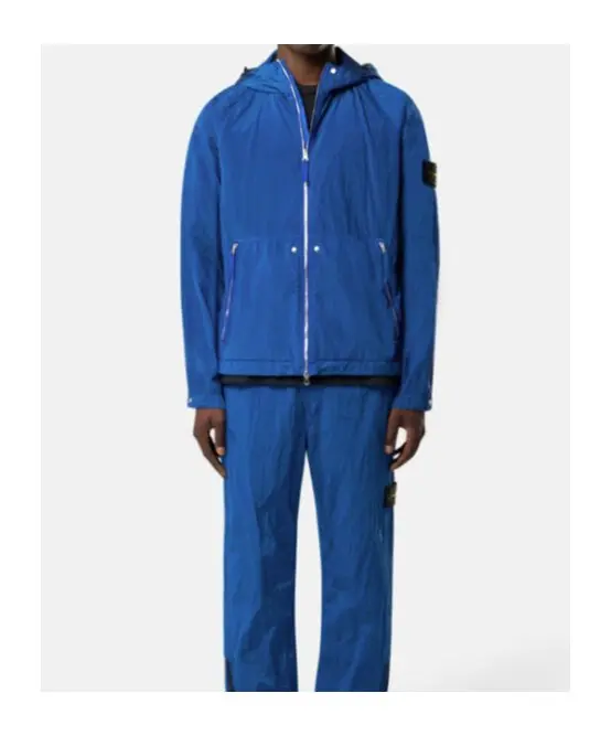 Stone Island Hooded Jacket With Light Water And Wind Resistance