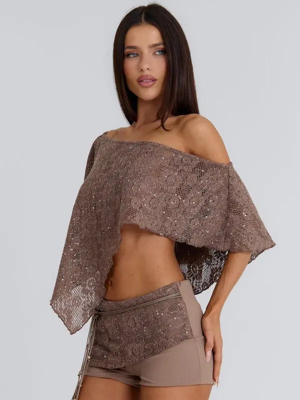 OUTCAST Reece Longline Top Taupe