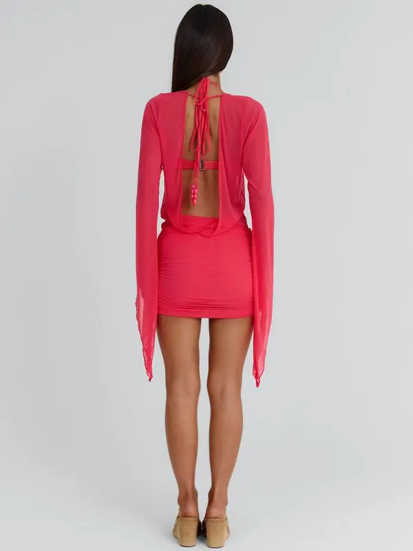 OUTCAST Roberta Mini Dress Coral