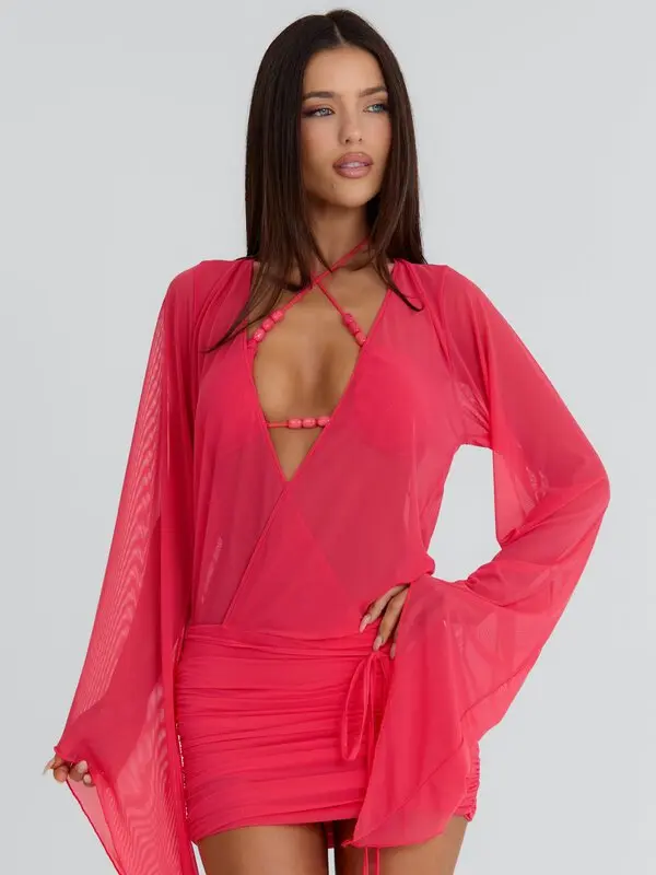 OUTCAST Roberta Mini Dress Coral