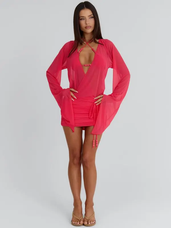 OUTCAST Roberta Mini Dress Coral