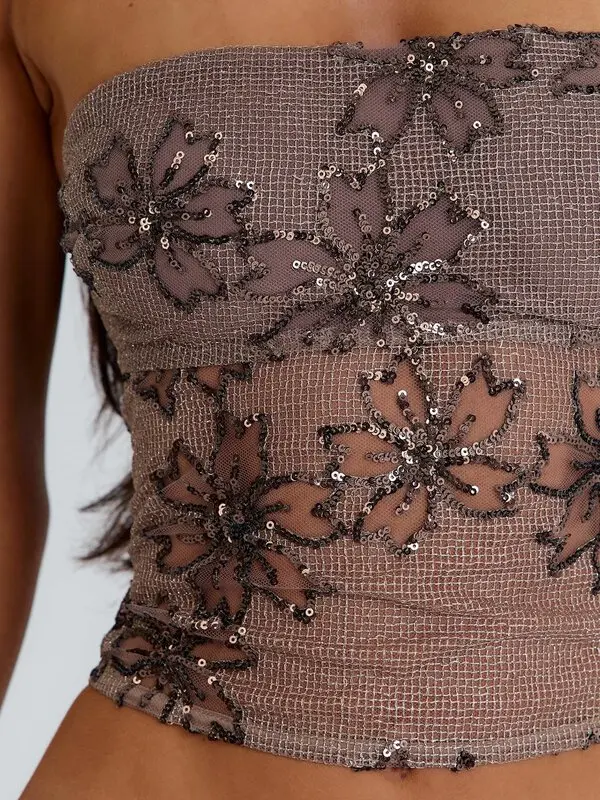 OUTCAST Jocelynn Corset Top Taupe