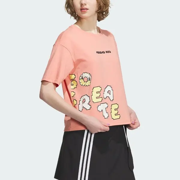 Adidas Neo Graphic Short Sleeve T-shirt Asia Sizing Ik5152