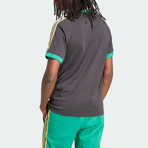 Adidas Jamaica Adicolor 3-stripes T-shirt Asia Sizing 'black - Black/green/yellow