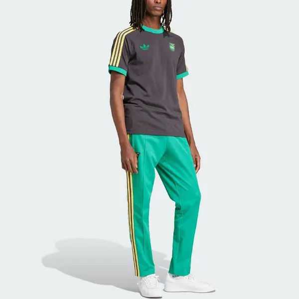 Adidas Jamaica Adicolor 3-stripes T-shirt Asia Sizing 'black - Black/green/yellow