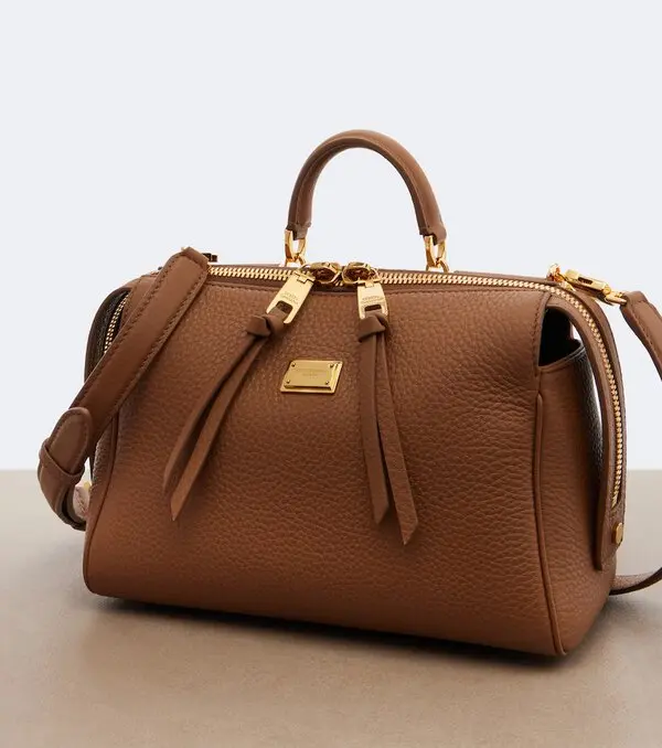 Dolce & Gabbana Vittoria Small Leather Top-handle Bag - Brown