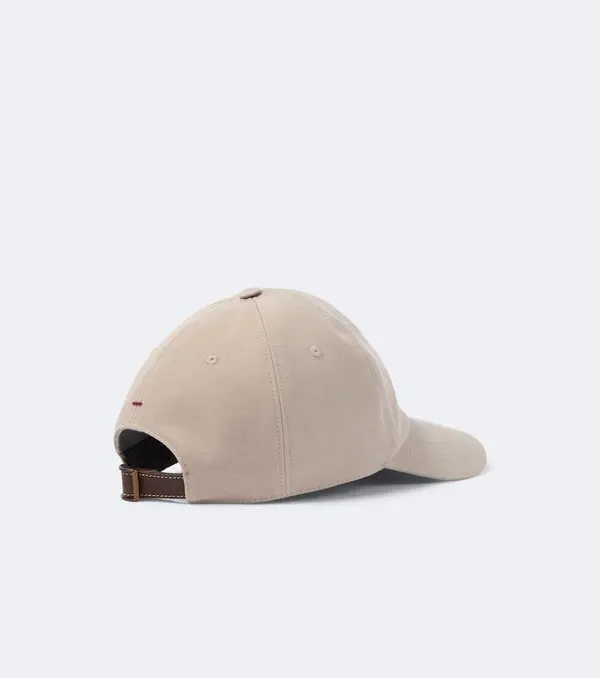 Brunello Cucinelli Logo Cotton Canvas Baseball Cap