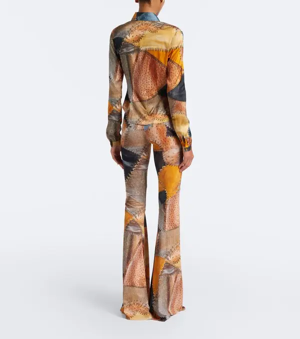 Roberto Cavalli Trompe-l'oeil Flared Pants