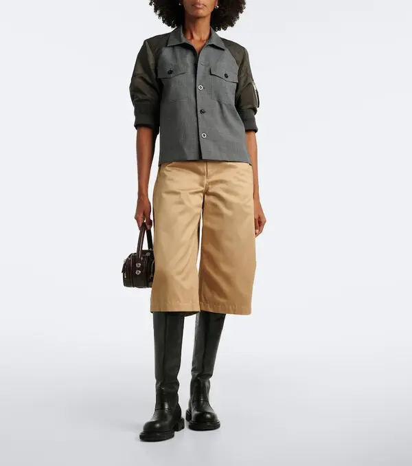 Sacai Wool Twill And Technical Jacket
