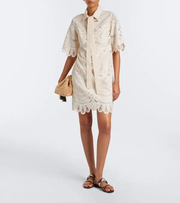 Elie Saab Embroidered Mini Dress