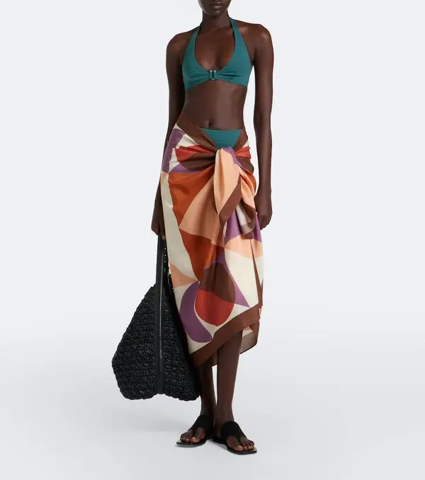 ERES Luisa Printed Cotton And Silk Beach Cover-up - Multicoloured