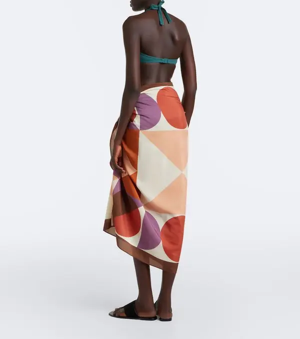 ERES Luisa Printed Cotton And Silk Beach Cover-up - Multicoloured