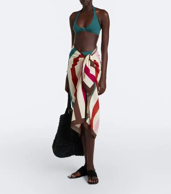 ERES Modernity Cotton And Silk Beach Cover-up - Multicoloured