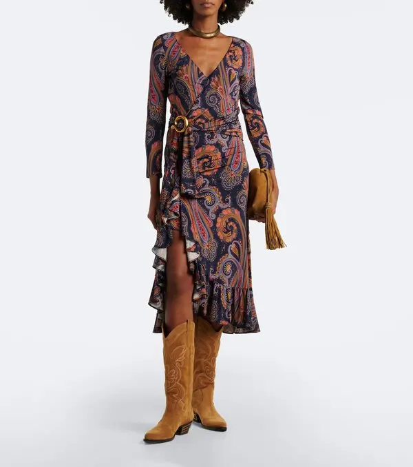Etro Suede Cowboy Boots