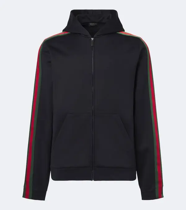 Gucci Web Stripe Hoodie - Blue