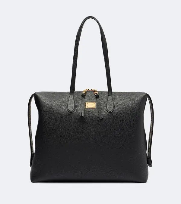 Dolce & Gabbana Vittoria Large Leather Tote Bag - Black