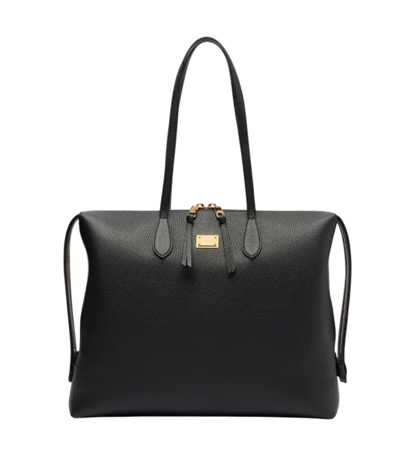 Dolce & Gabbana Vittoria Large Leather Tote Bag - Black