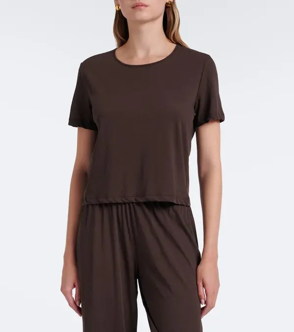 LESET Milo Cropped Cotton T-shirt