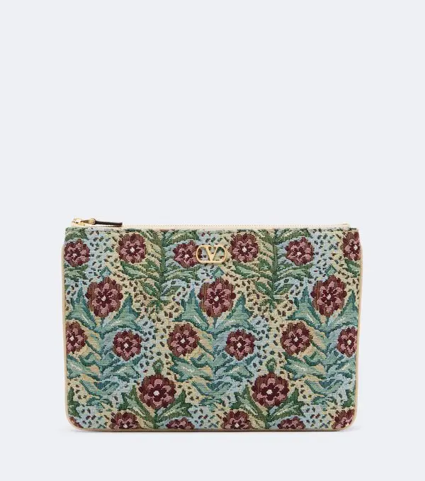 Valentino Garavani Vlogo Floral Jacquard Pouch - Multicoloured