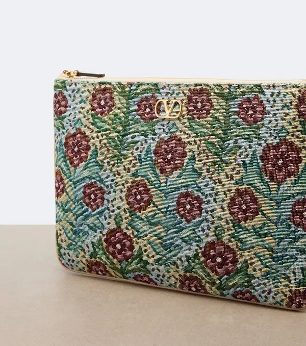 Valentino Garavani Vlogo Floral Jacquard Pouch - Multicoloured