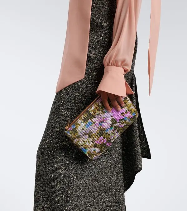 Valentino Garavani Vlogo Floral Jacquard Pouch
