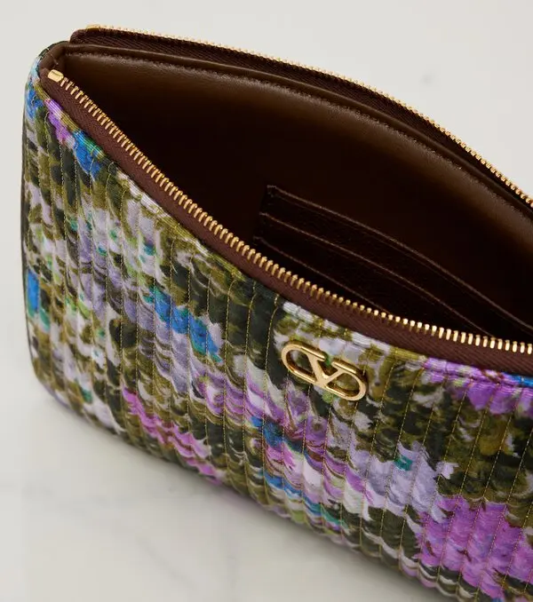 Valentino Garavani Vlogo Floral Jacquard Pouch