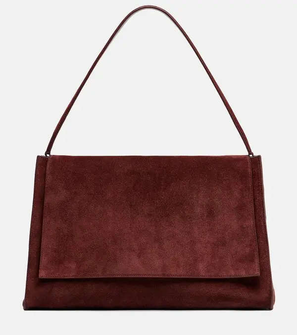 Nour Hammour Suede Shoulder Bag - Brown