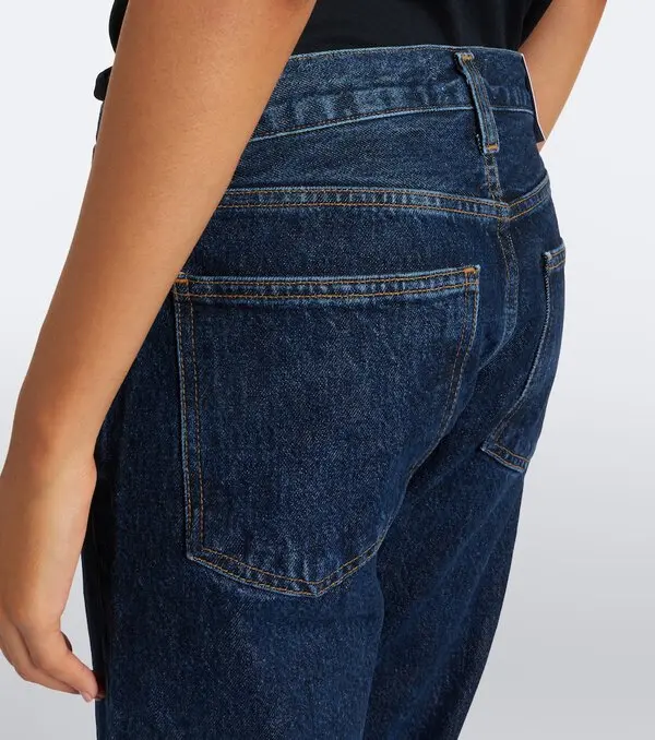 AGOLDE Stovepipe Straight Jeans In Medium Indigo