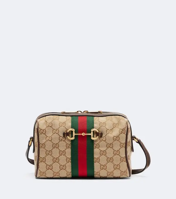 Gucci Horsebit Gg Canvas Camera Bag - Beige