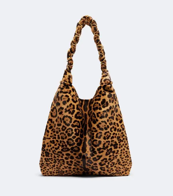 Saint Laurent Amalia Leopard-print Calf Hair Shoulder Bag - Brown