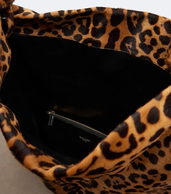 Saint Laurent Amalia Leopard-print Calf Hair Shoulder Bag