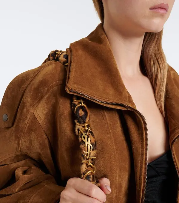 Saint Laurent Amalia Leopard-print Calf Hair Shoulder Bag