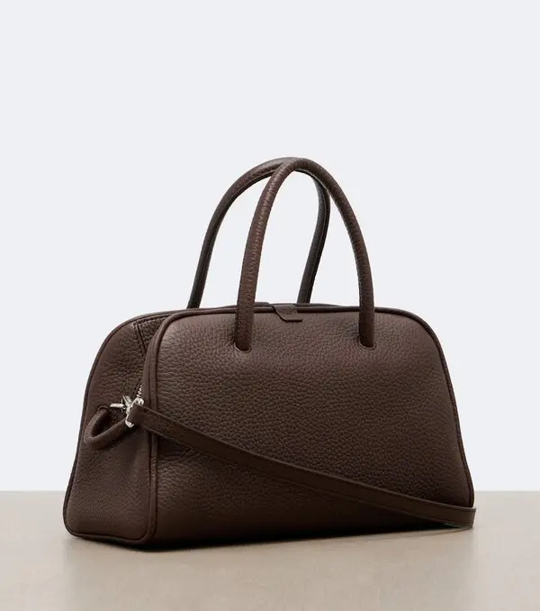 Jacquemus Leather Bowling Bag - Brown
