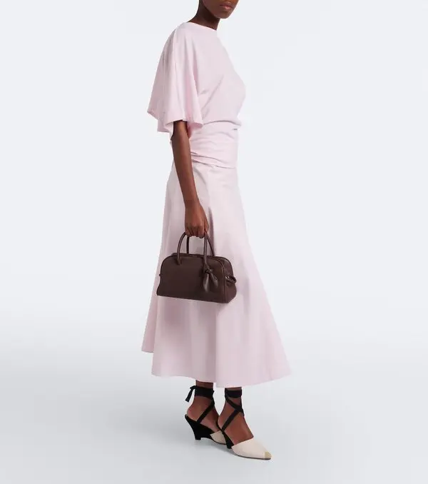 Jacquemus Leather Bowling Bag - Brown