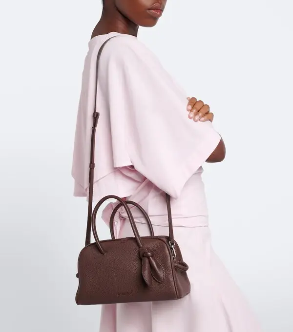 Jacquemus Leather Bowling Bag - Brown