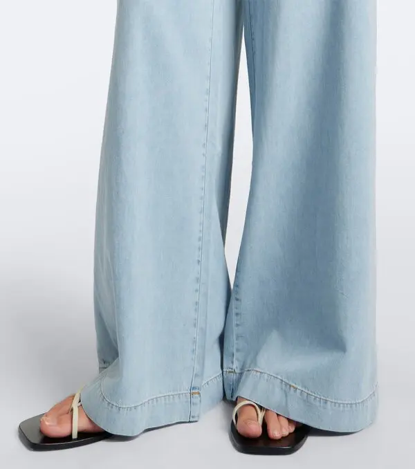 FRAME The Offshore Cotton-blend Wide-leg Pants