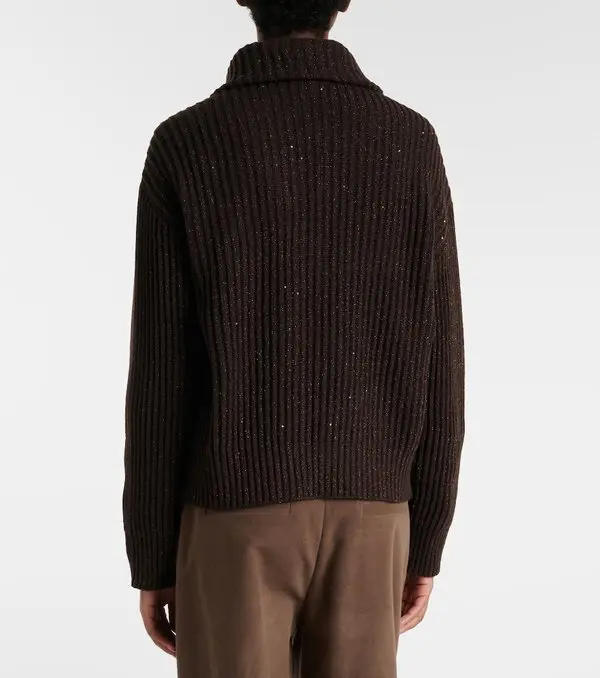 Brunello Cucinelli Monili Zip-up Sweater - Brown