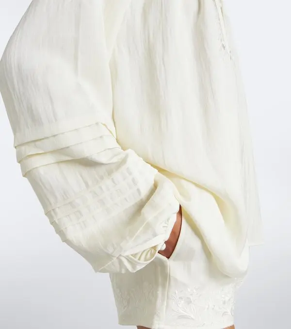 XU ZHI Oversized Embroidered Blouse