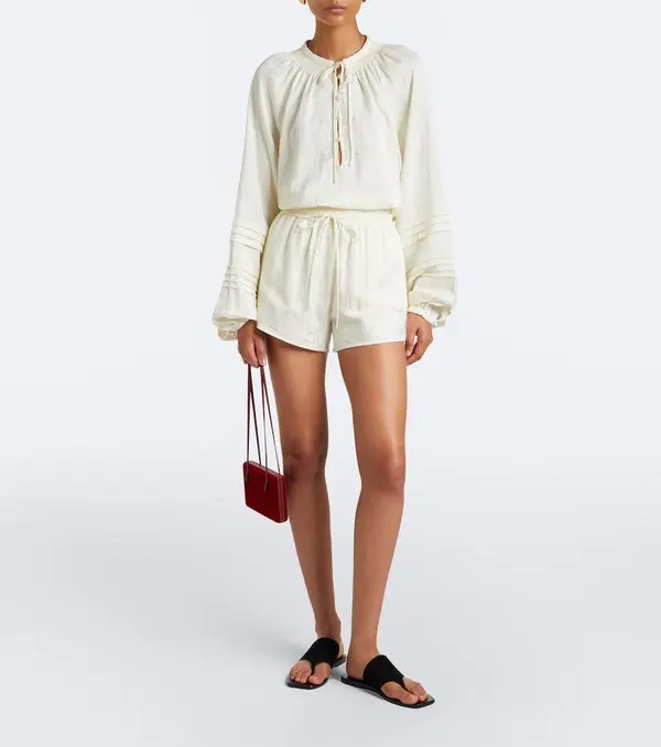 XU ZHI Oversized Embroidered Blouse