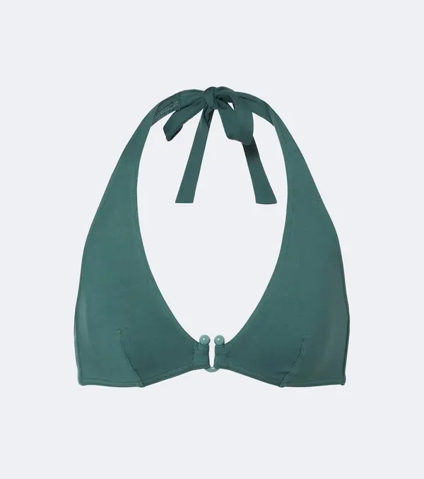 ERES Noctambule Halterneck Bikini Top - Green