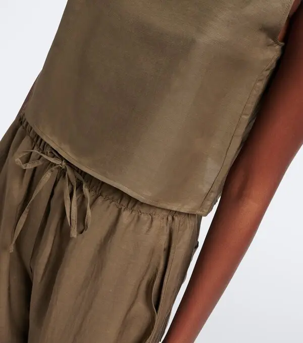LESET Daniel Cropped Top - Green