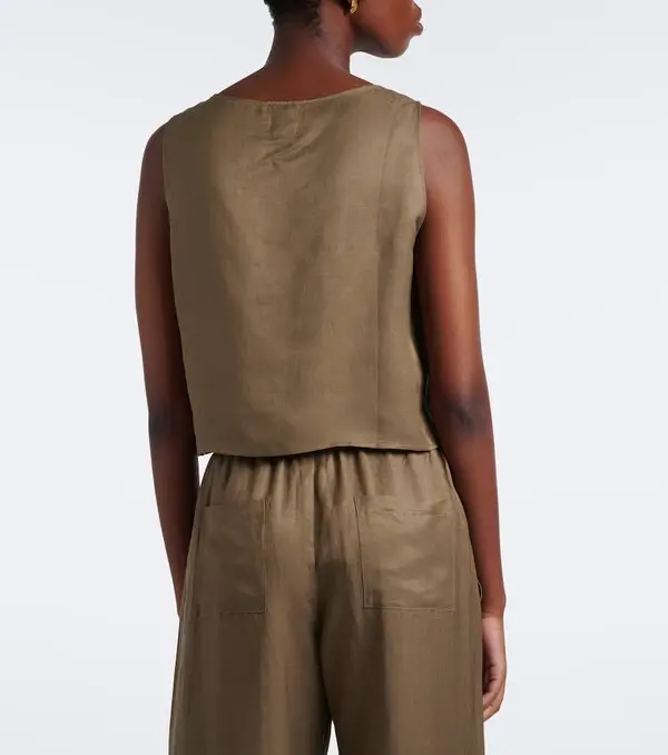 LESET Daniel Cropped Top - Green