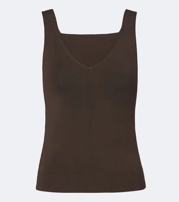 JOSEPH Talos Knitted Tank Top - Green