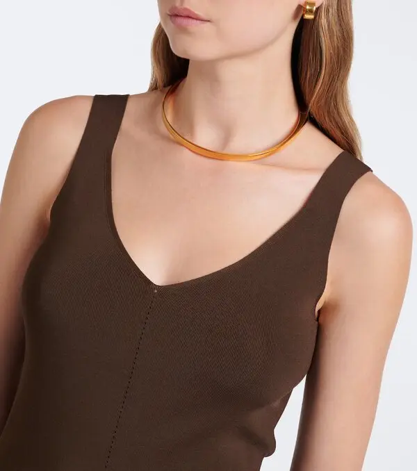 JOSEPH Talos Knitted Tank Top - Green