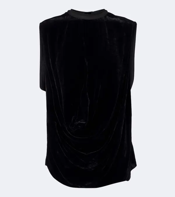 Rick Owens Draped Velvet Top