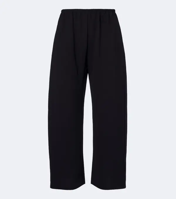 LESET Ari Cropped Straight Pants - Black