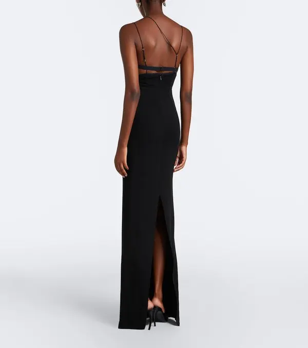 NENSI DOJAKA Cutout Lace-trimmed Maxi Dress