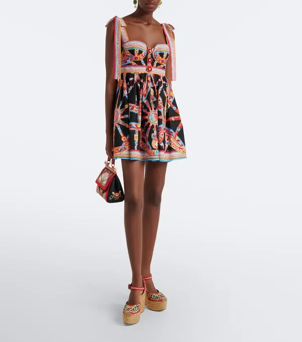 Dolce & Gabbana Carretto Canvas Espadrille Wedges
